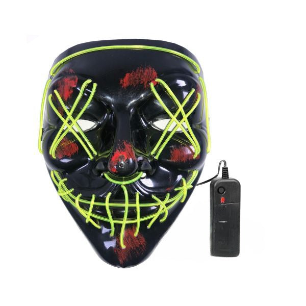 LED Purge Airsoft Mask Black with Green X – Cavtac